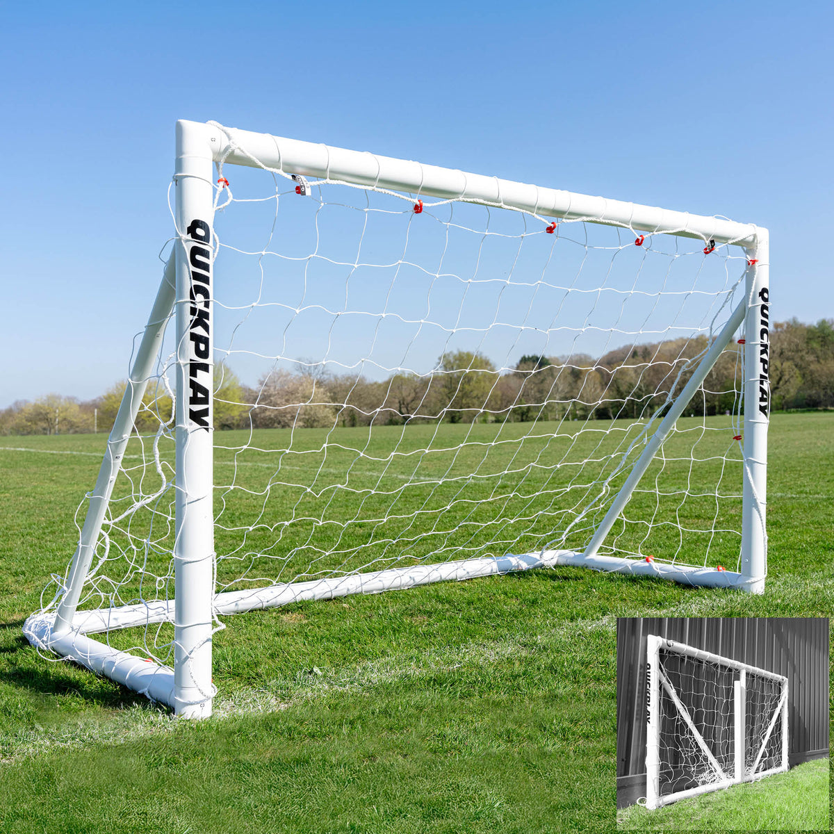 Q-FOLD 6x4' Portable Football Goal | Foldable uPVC Goal