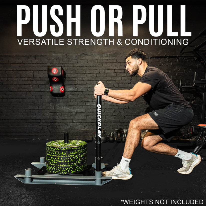 QUICKPLAY Weighted Push-Pull Sled | Strength & Speed Training ...